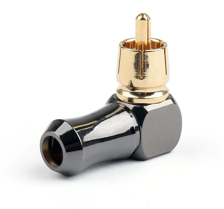 Kontak Audio Right Angle Rca Phono Plugs Solder Fit Pair Analogue Seduction